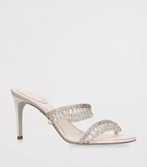 Rene Caovilla Chandelier 80 Heeled Mules - Pink