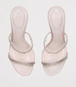 Rene Caovilla Chandelier 80 Heeled Mules - Pink