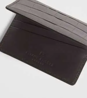 ELLIOT RHODES Crocodile Leather Card Holder