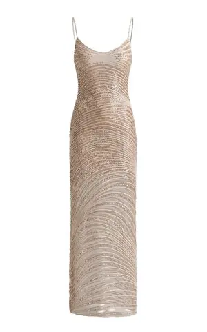 WEISE Motacú Mesh Maxi Dress - Tan