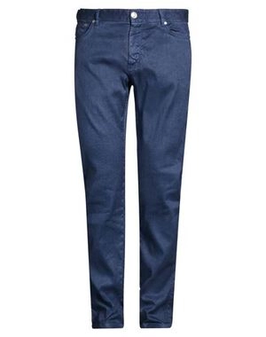 120% Lino Linen Tapered Leg Pants - Blue