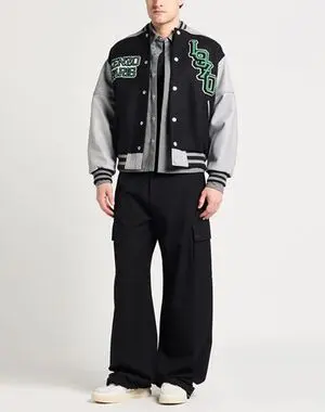 Kenzo Wool Blend Varsity Jacket - Black