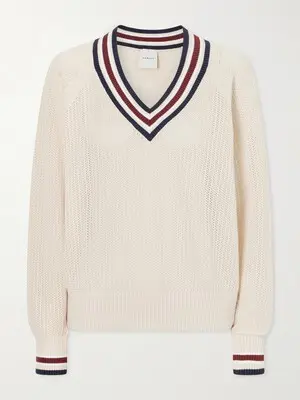 Varley Open-knit Cotton Sweater - Neutrals