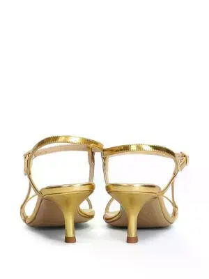 FABIO RUSCONI Metallic Strappy Sandals - Gold