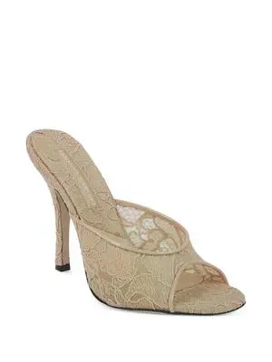 Ermanno Scervino 110mm Lace Overlay Heeled Sandals - Neutrals