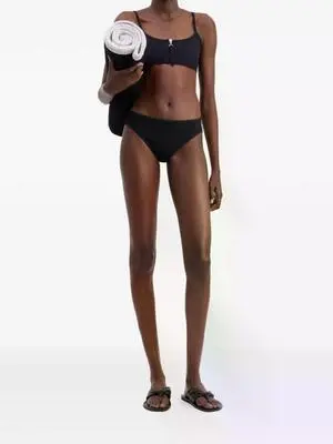 Loulou De Saison Olga Mid-rise Bikini Bottom - Black