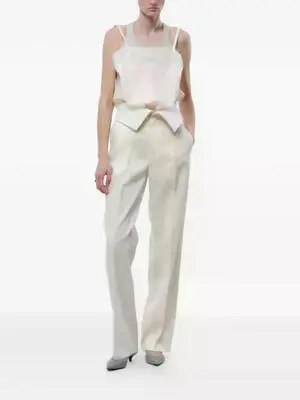 Carven Lace-trimmed Silk Top