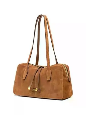 GIANNI CHIARINI Aryna Suede Shoulder Bag - Neutrals