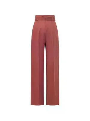 Max Mara Belted Pleated Trousers