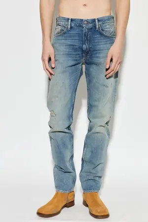 Acne Studios Vintage-effect Regular Fit Jeans - Blue