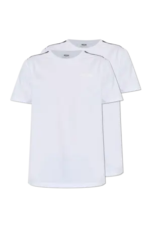 Moschino 2-pack Of T-shirts From The 'active' Line - White
