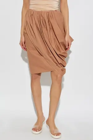 Chloé Asymmetrical Midi Skirt - Brown