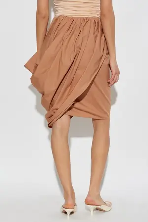 Chloé Asymmetrical Midi Skirt - Brown