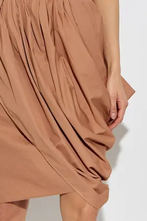 Chloé Asymmetrical Midi Skirt - Brown