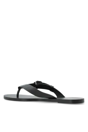 Coperni Leather Thong Sandals - Black