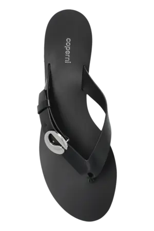Coperni Leather Thong Sandals - Black