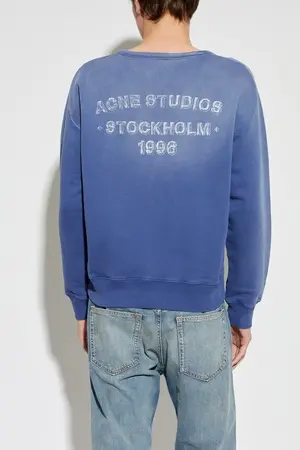 Acne Studios Printed Crewneck Sweatshirt - Blue