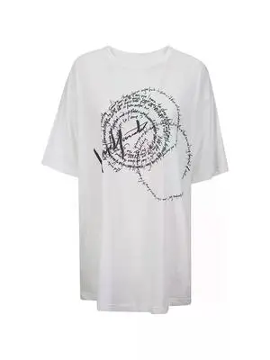 Yohji Yamamoto Swirl-print Oversized T-shirt