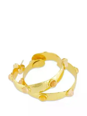 Sylvia Toledano Bianca Quartz And Jasper Hoop Earrings