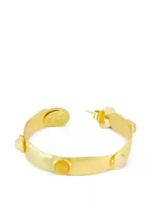 Sylvia Toledano Bianca Quartz And Jasper Hoop Earrings