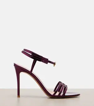 GIANVITO ROSSI Metallic Leather Sandals