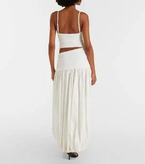 Christopher Esber Orbit Cutout Ruched Jersey Maxi Dress