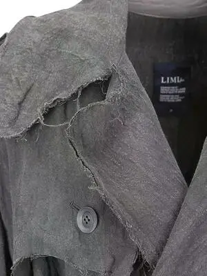 LIMI FEU Distressed Double-breasted Trench Coat