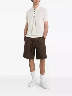 GREYED Raglan-sleeve Button-down Polo Shirt