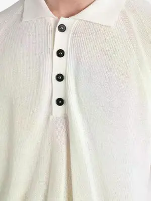 GREYED Raglan-sleeve Button-down Polo Shirt