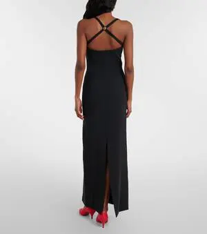 Versace Jersey Bustier Gown - Black