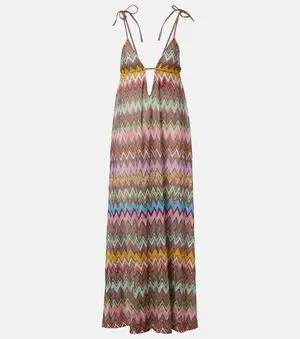 Missoni Zigzag Lamé Beach Dress - Multicoloured