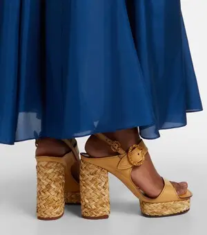 Zimmermann Solena Leather Platform Sandals