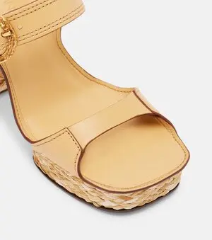 Zimmermann Solena Leather Platform Sandals