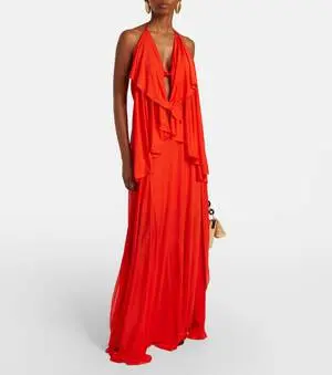 Loewe Paula's Ibiza Crêpe Jersey Maxi Dress