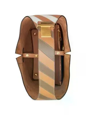 TOD'S Striped Shoulder Bag With Pouch