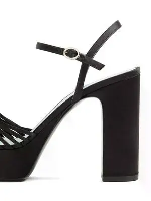 Valentino Garavani Coeur Royal Platform Sandals - Black