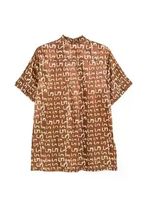 LEE MATHEWS Logo-print Short-sleeve Shirt