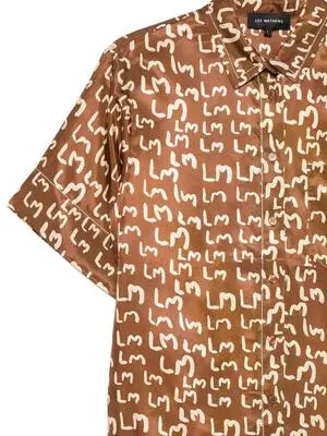 LEE MATHEWS Logo-print Short-sleeve Shirt