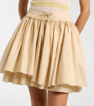Loewe Paula's Ibiza Cotton Poplin Miniskirt - Beige
