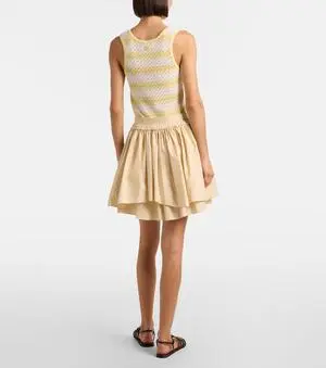 Loewe Paula's Ibiza Cotton Poplin Miniskirt