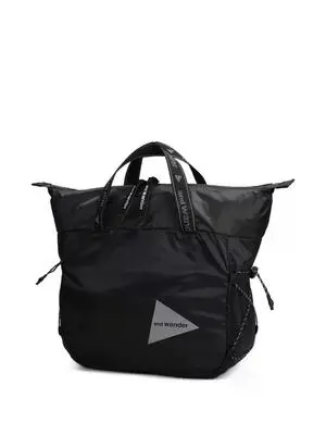 AND WANDER Ripstop Logo-print Tote Bag