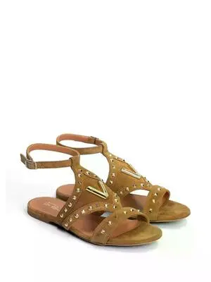 VIA ROMA 15 Studded V-logo Sandals