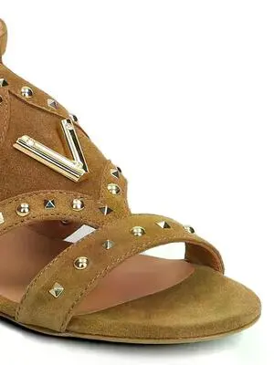 VIA ROMA 15 Studded V-logo Sandals