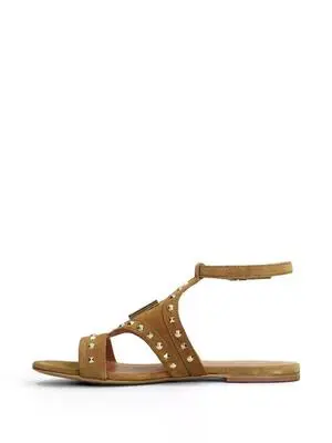 VIA ROMA 15 Studded V-logo Sandals
