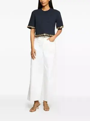 Cinq À Sept Sunflare Embellished T-shirt - Blue