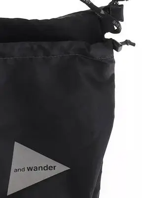 AND WANDER Logo Backpack - Black