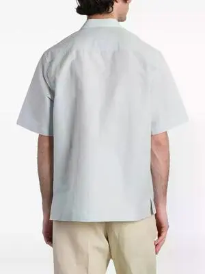 Paul Smith Bird-embroidered Short-sleeve Shirt - Blue