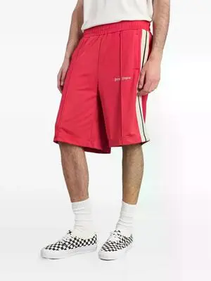 Palm Angels Logo-print Side-stripe Shorts - Red