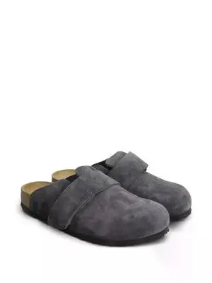 BIRKENSTOCK Loma Touch-strap Suede Slippers - Grey