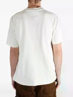 VOWELS Collegiate Logo-print Distressed T-shirt
